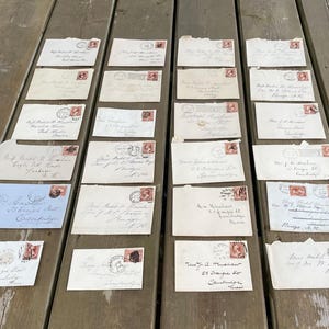 Collection of 24 Used Antique 1880’s Envelopes Antique Ephemera Mabel ...