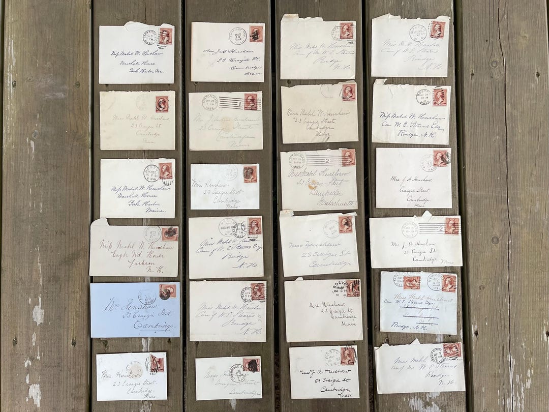 Collection of 24 Used Antique 1880’s Envelopes Antique Ephemera Mabel ...