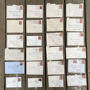 Collection of 24 Used Antique 1880’s Envelopes Antique Ephemera Mabel ...