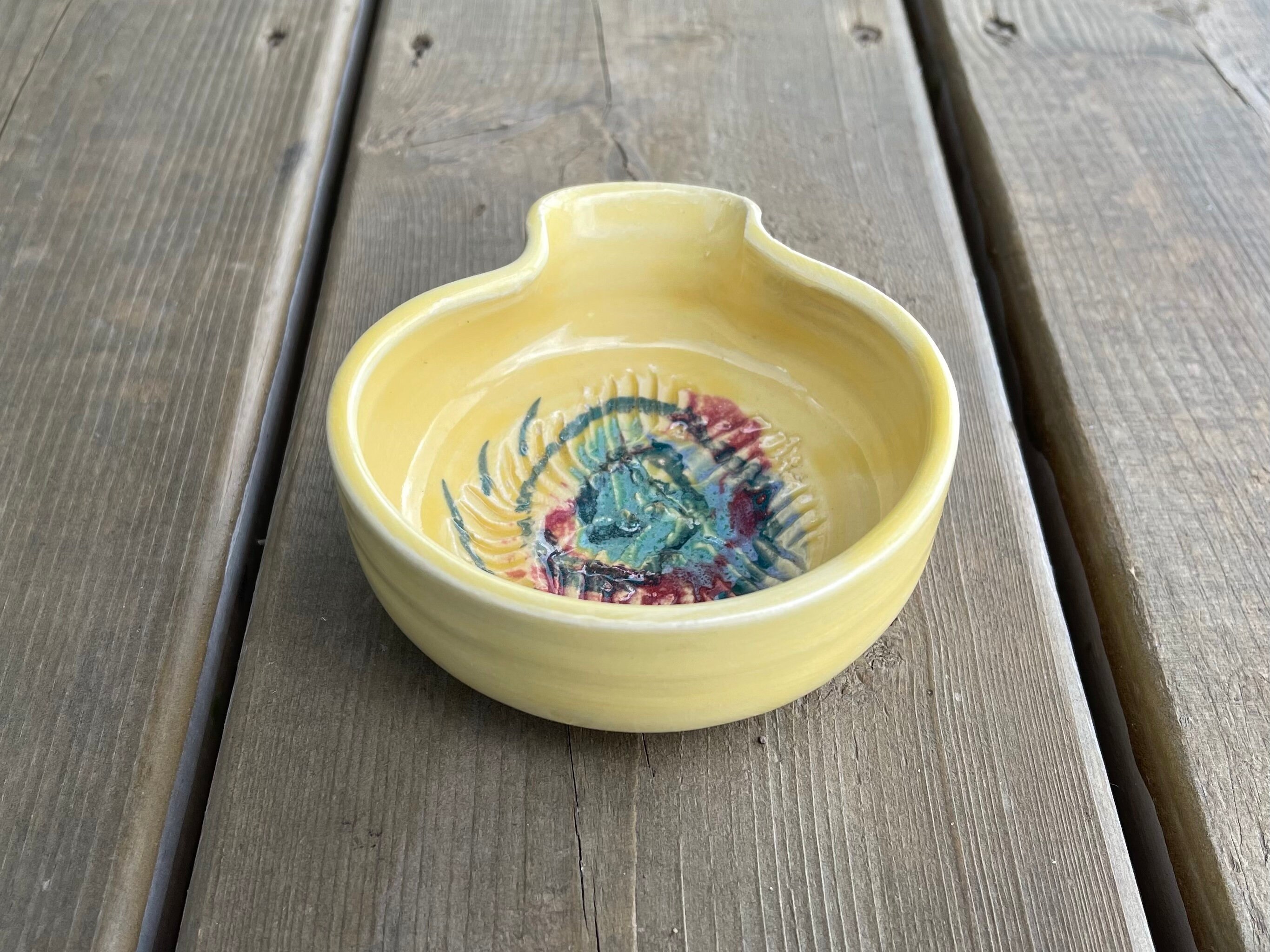 Vintage Flo Greig Pottery Studio Pottery Small Yellow Bowl - Etsy