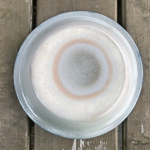 Vintage Blue and Grey Eldreth Pottery 8 Inch Salt Glaze Shallow Bowl ...