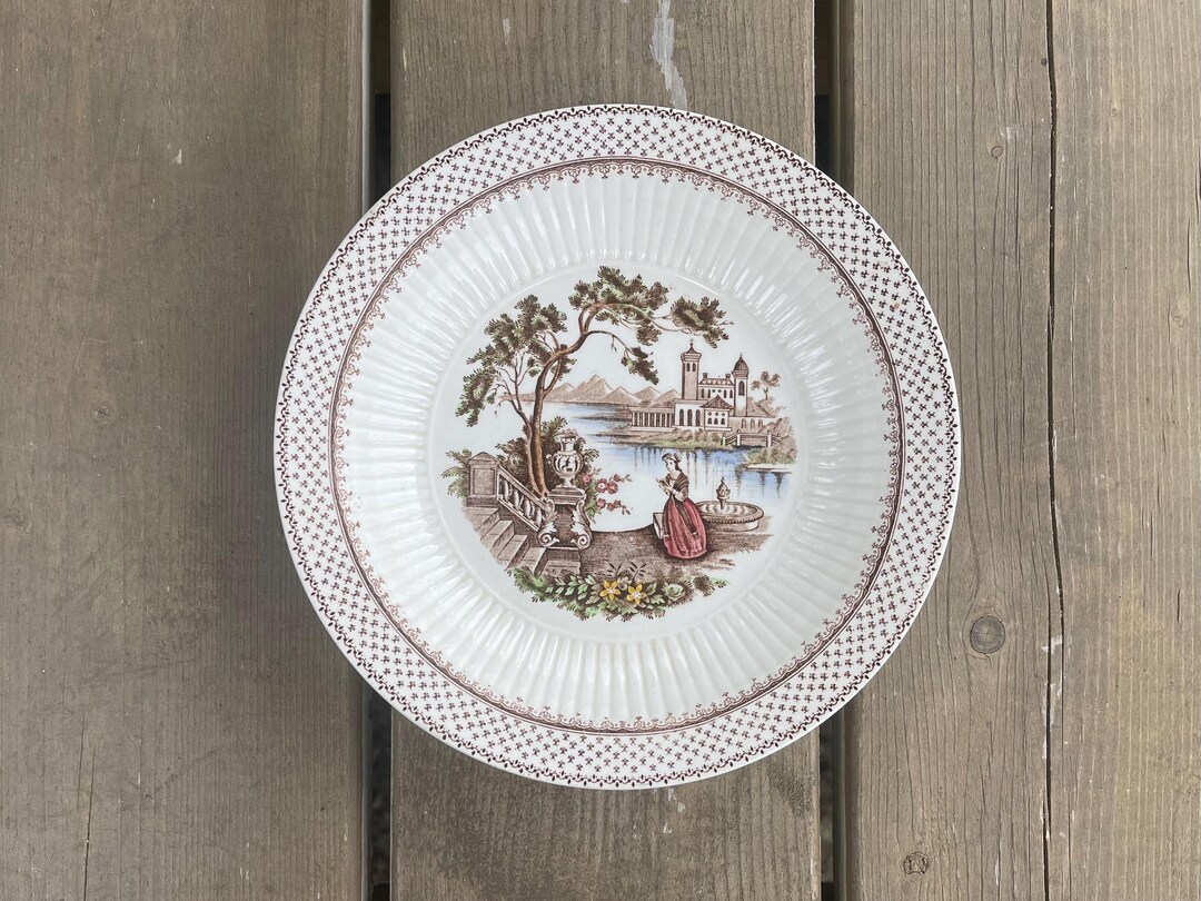 Vintage WM Adams & Sons Antoinette Multicolor Pattern Transferware ...