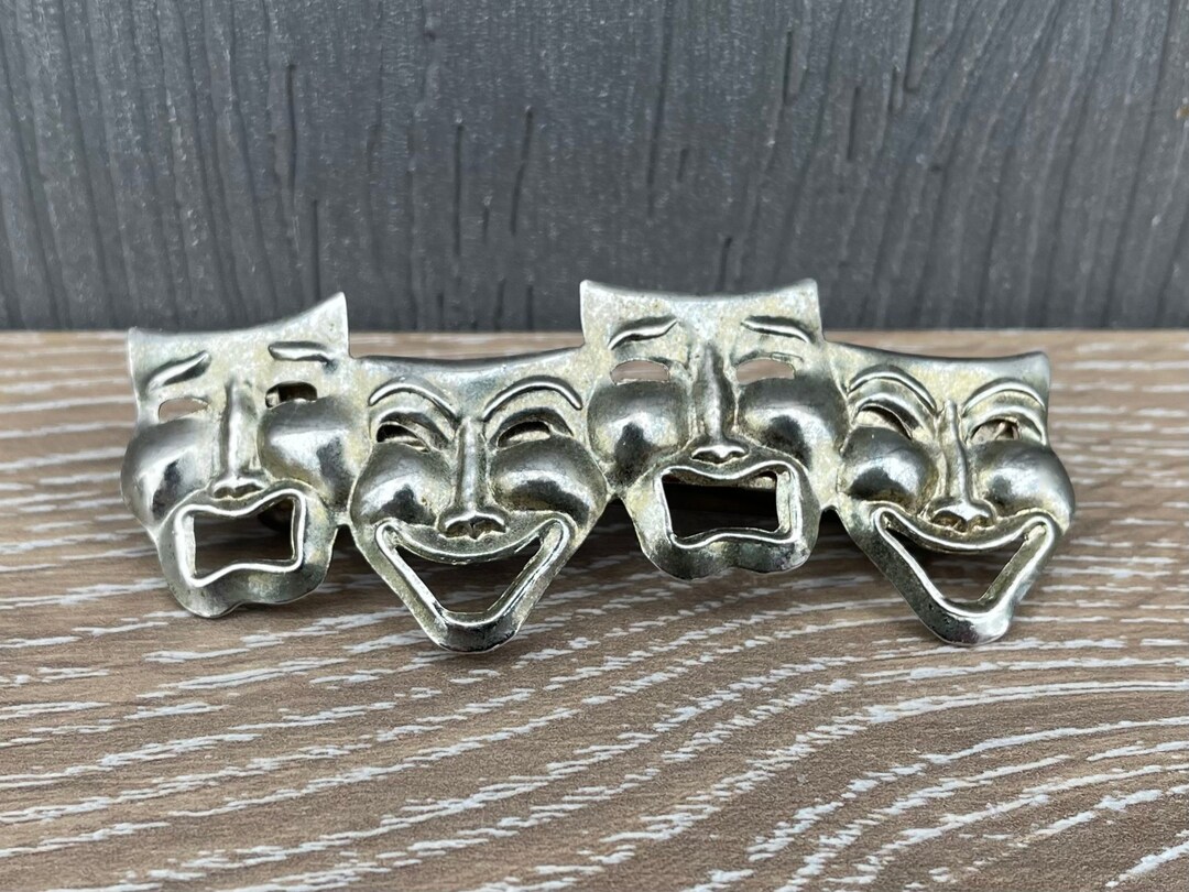 Vintage Silvertone Sock and Buskin Comedy and Tragedy Theatre Mask Hair ...
