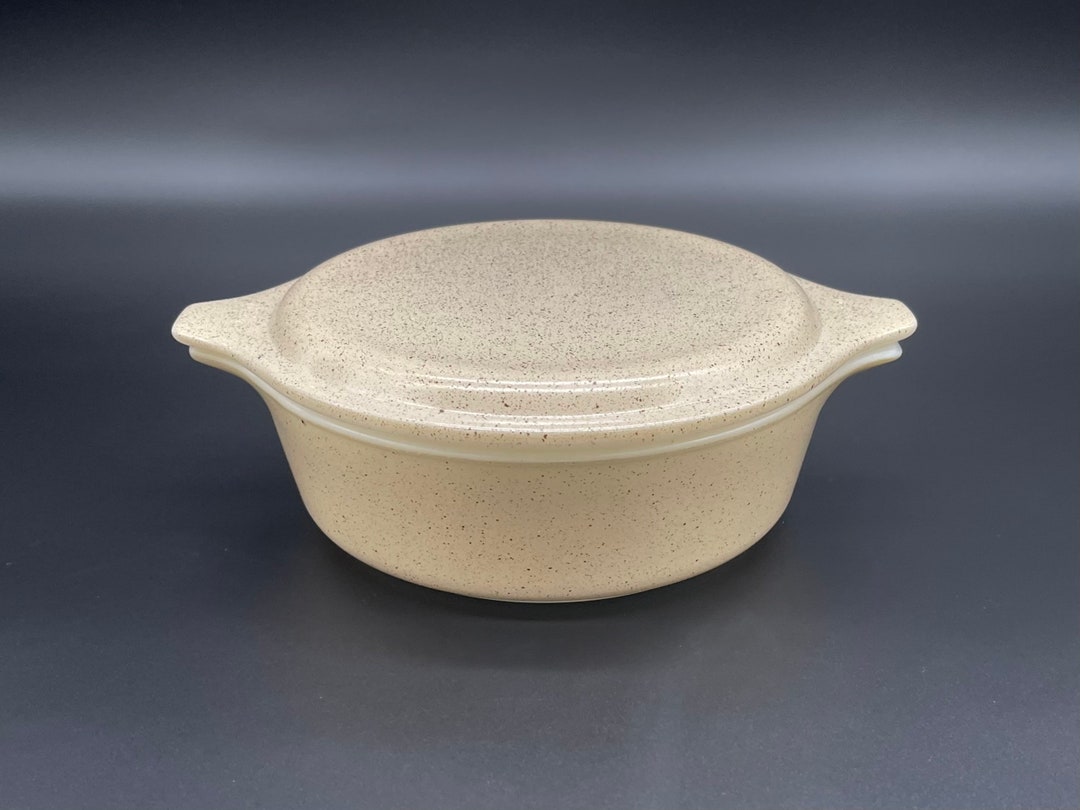 Vintage Pyrex Homestead Pattern Brown Speckled Beige 471 1 Pint 500 Ml ...