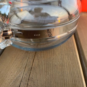 Vintage New Old Stock Pyrex Flameware 8446 Clear Glass 6 Cup Teapot ...