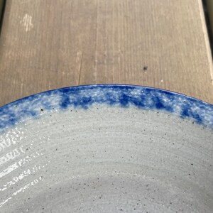 Vintage Blue and Grey Eldreth Pottery 8 Inch Salt Glaze Shallow Bowl ...
