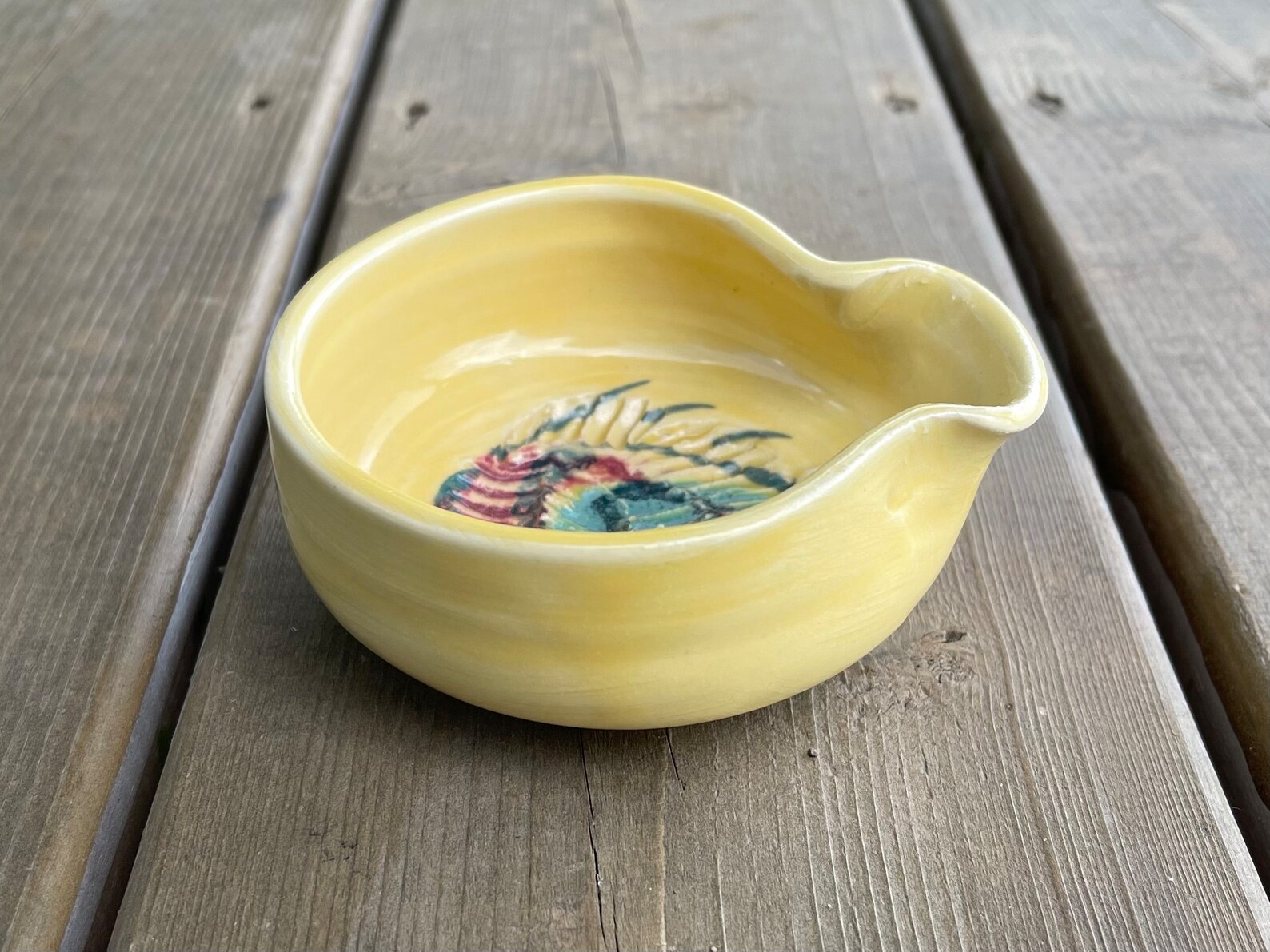 Vintage Flo Greig Pottery Studio Pottery Small Yellow Bowl - Etsy