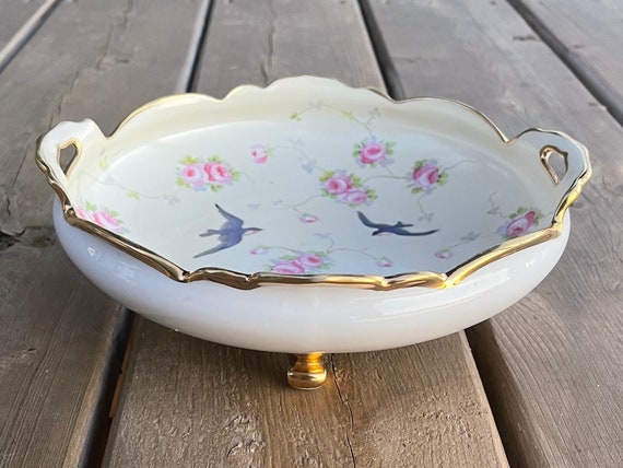 Antique Nippon Morimura Bros Hand Painted Bluebird and Pink - Etsy