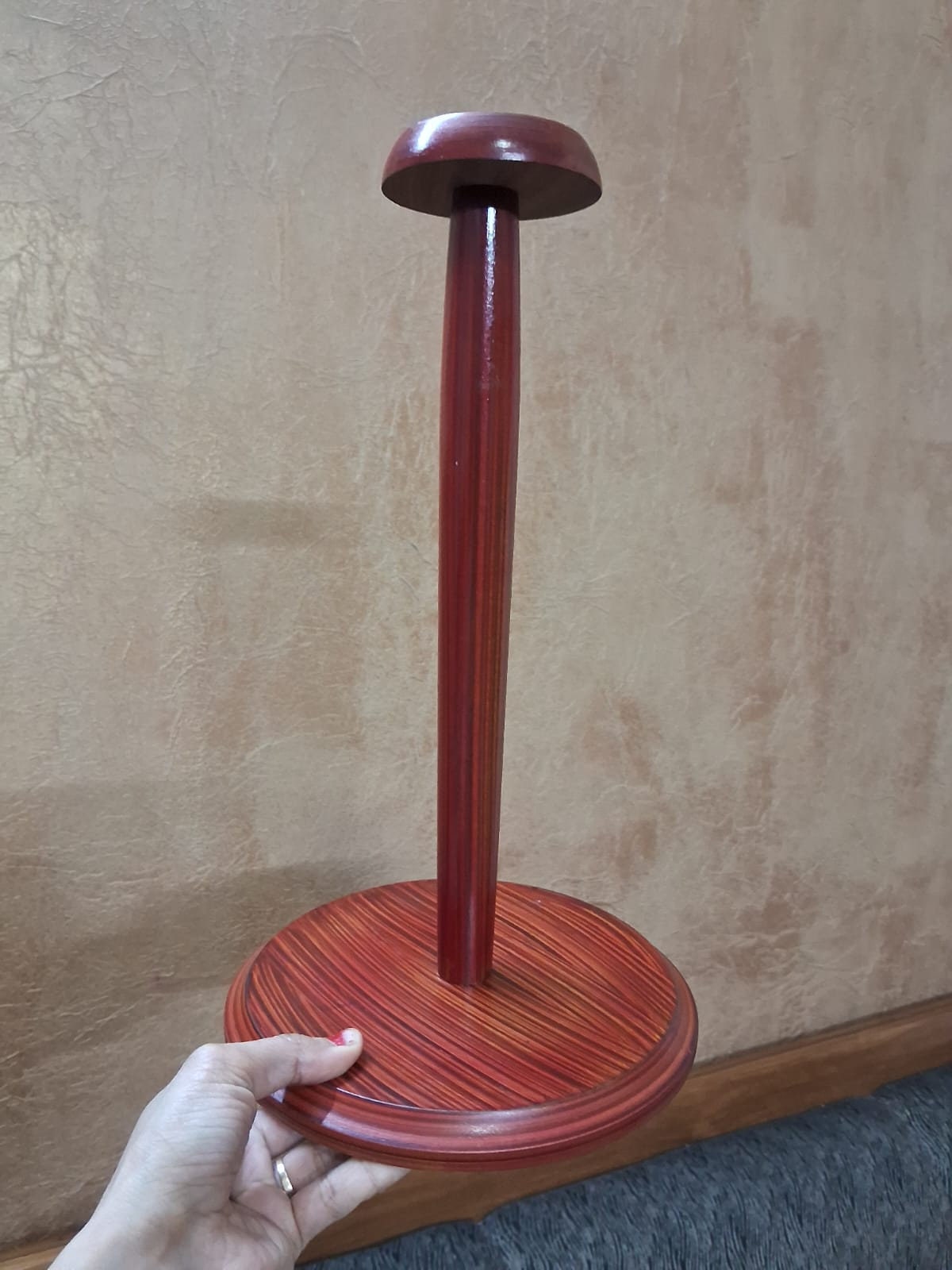 Foldable Medieval Hat Holder, Wooden Helmet Brown Display Stand, Sword ...
