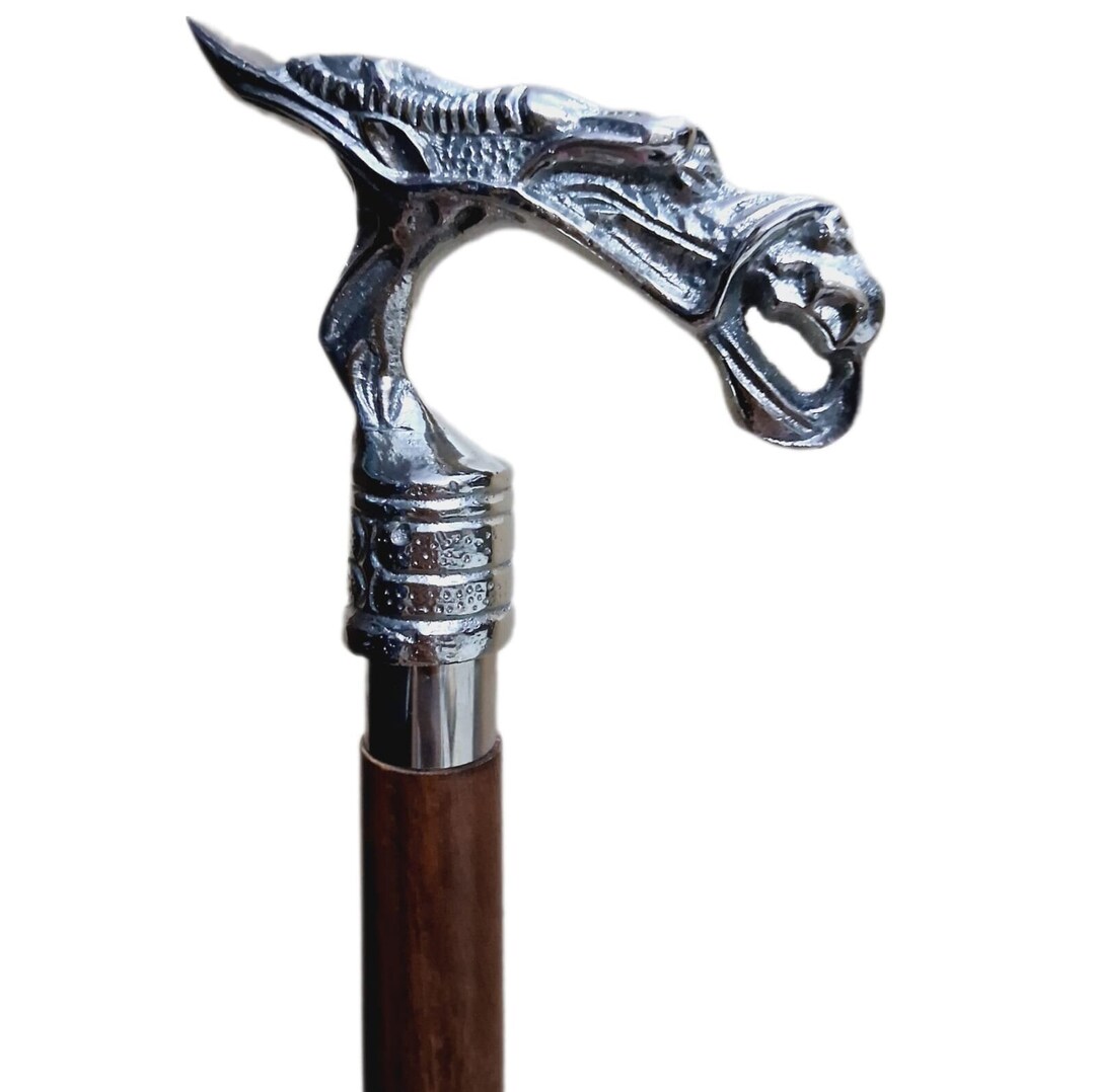 Vintage Dragon Walking Stick Handle for Women and Men, Dragon Head ...