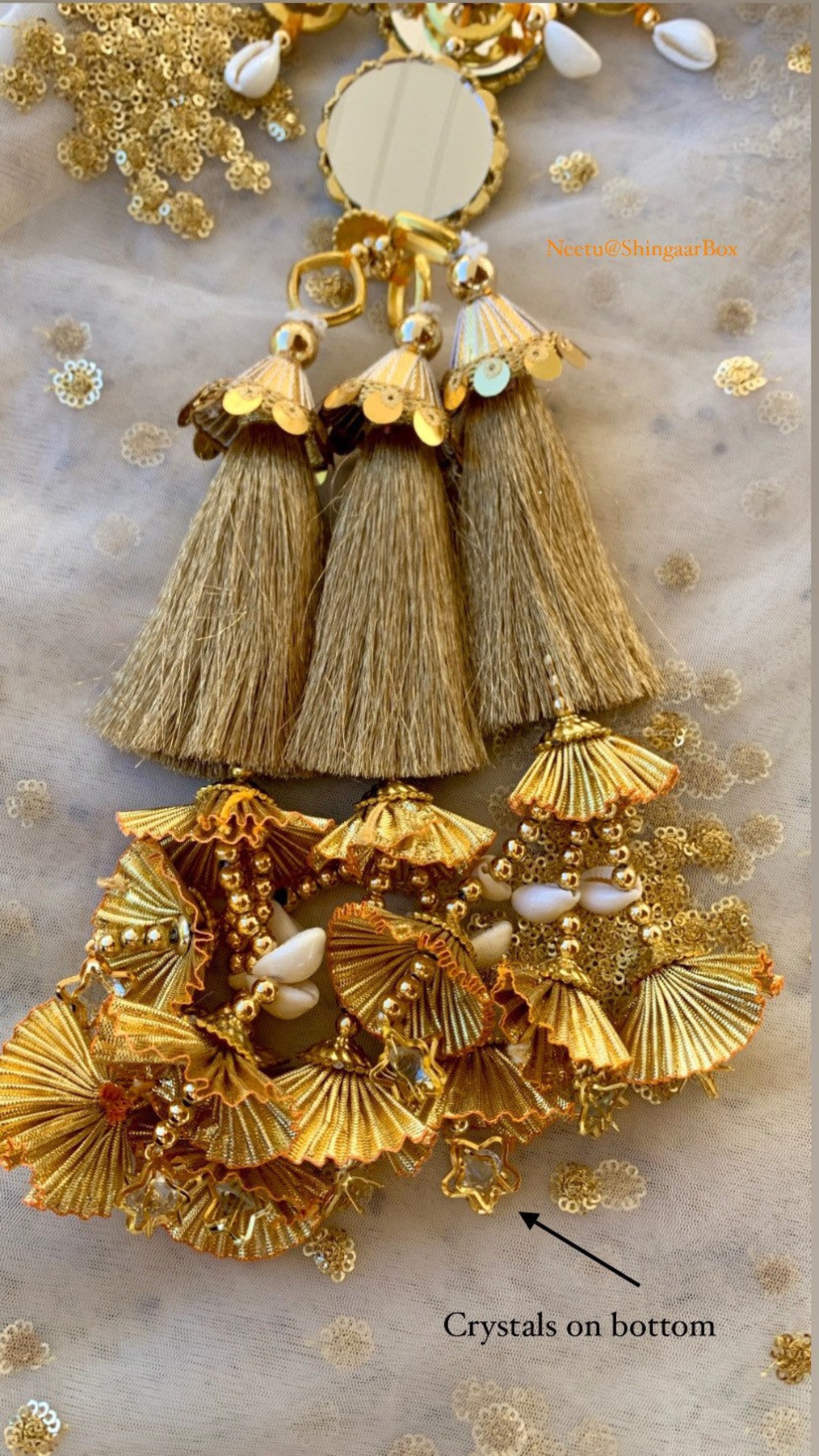 Designer Long Gold Choti/braided/ponytail Punjabi Paranda/parandi ...