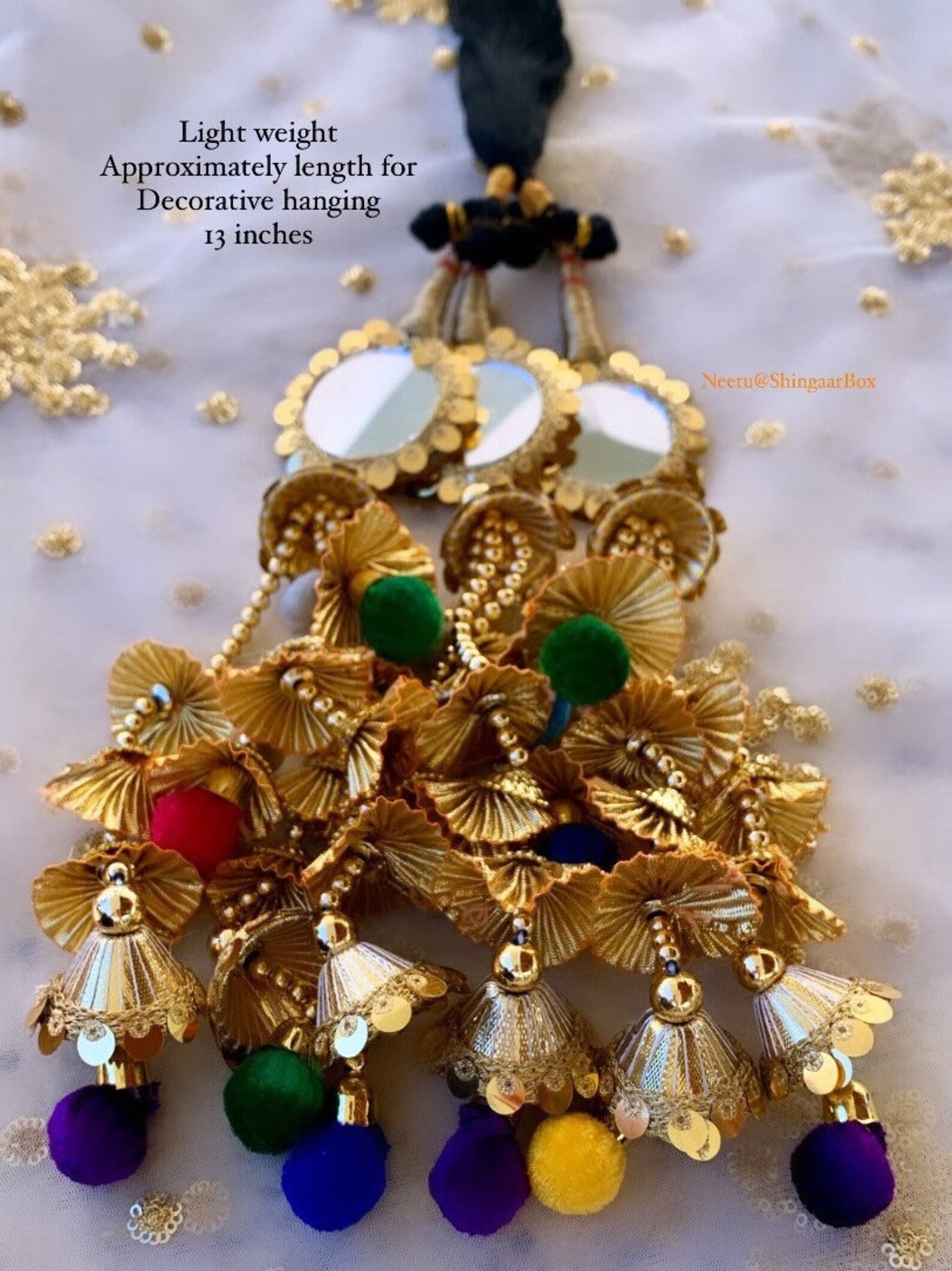 Punjabi Multi Mirror Parandi/paranda/sequins/gotta Patti Hair Accessory ...