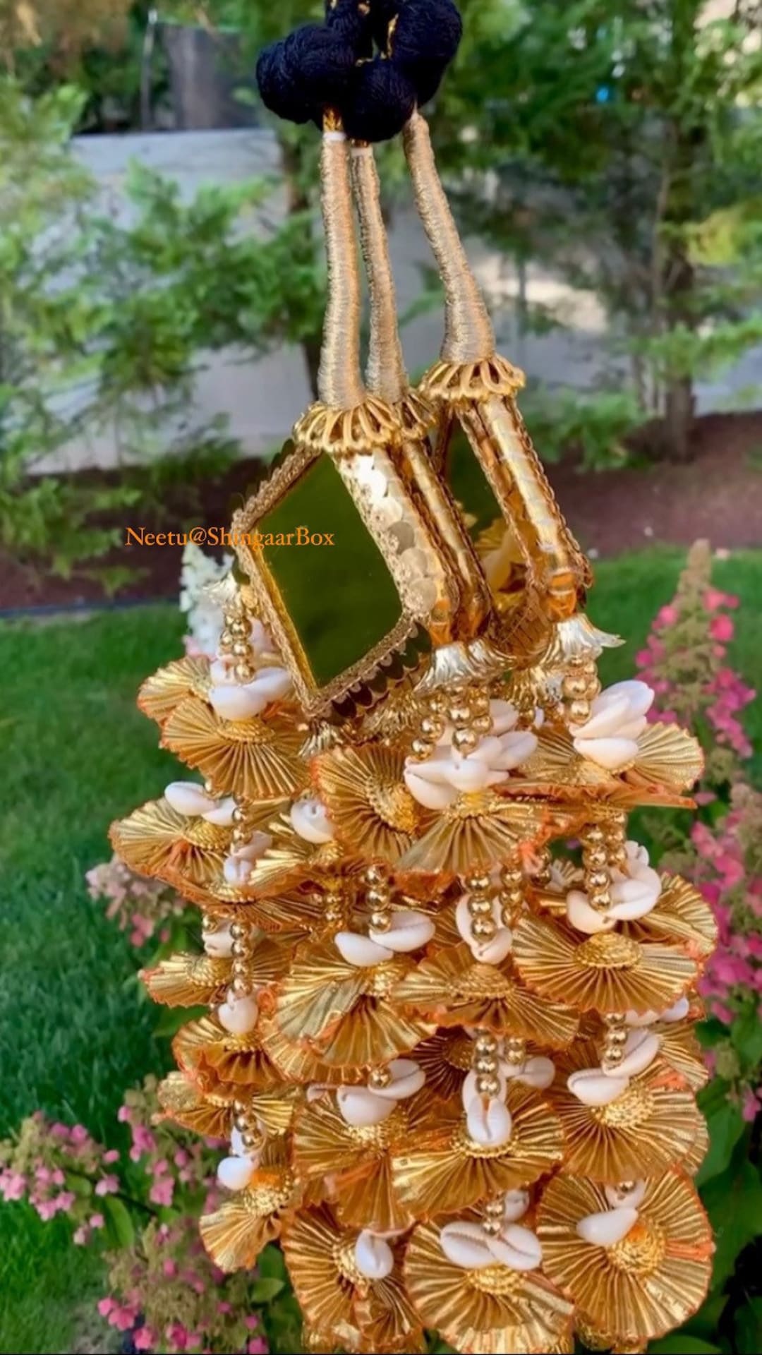 Traditional Punjabi Gold Mirror Oversized Gotta Patti/kaudi/sequins ...