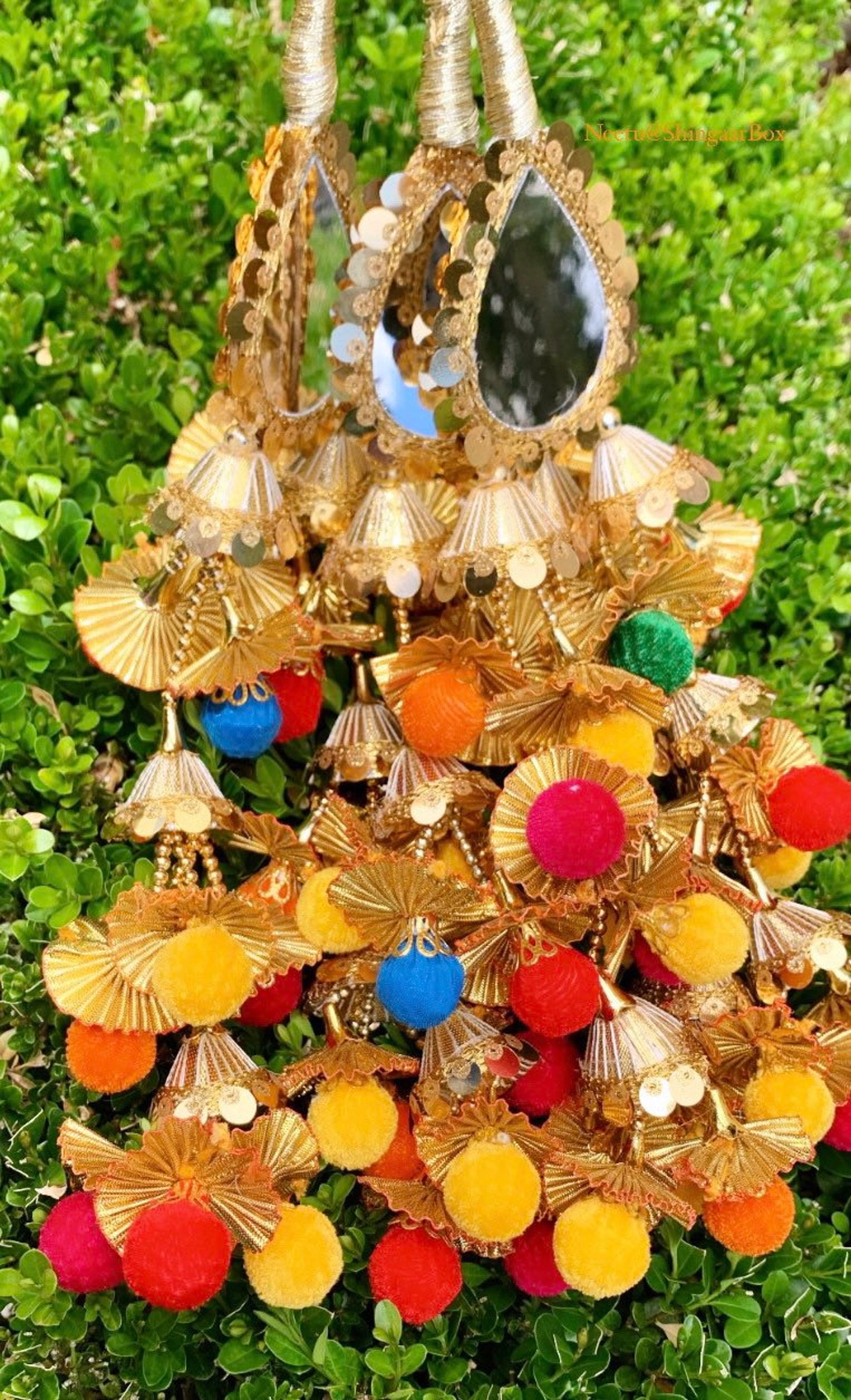 Punjabi Multi Mirror Parandi/paranda/sequins/gotta Patti Hair - Etsy