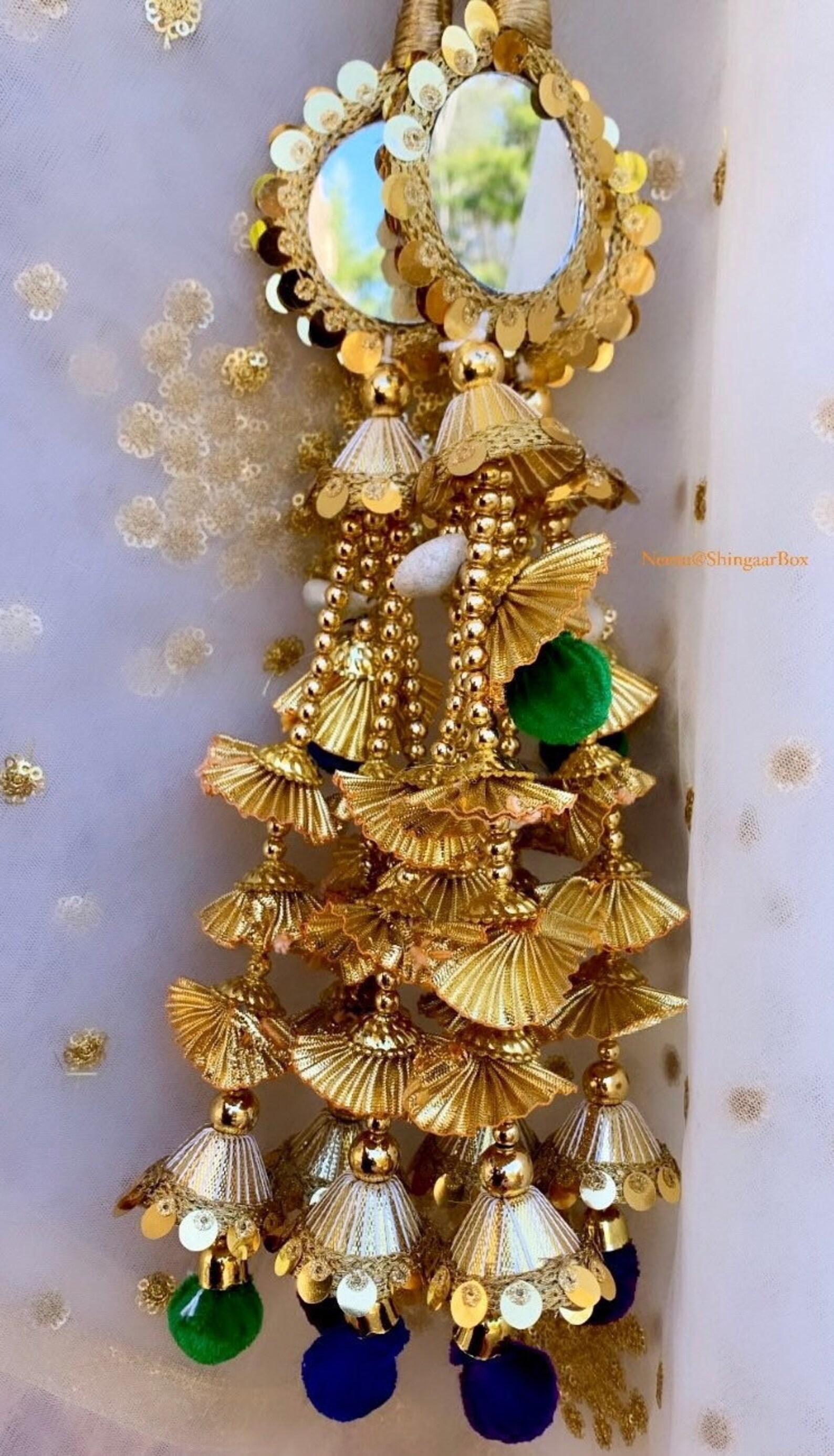 Punjabi Multi Mirror Parandi/paranda/sequins/gotta Patti Hair Accessory ...