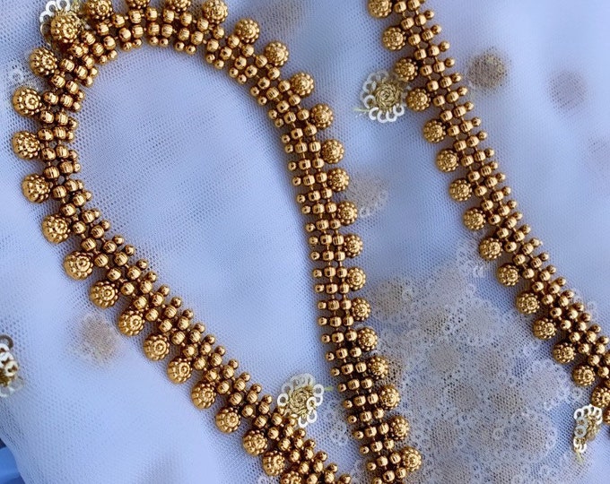 Traditional Look Gold Finish Simple Anklets Bridal/engagement/jaggo ...