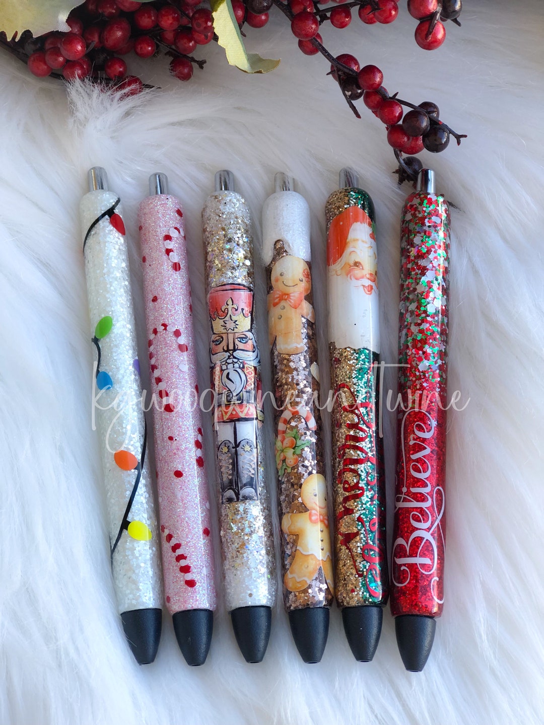 Christmas Glitter Pen | Holiday Glitter Pen | Santa Glitter Inkjoy Gel ...