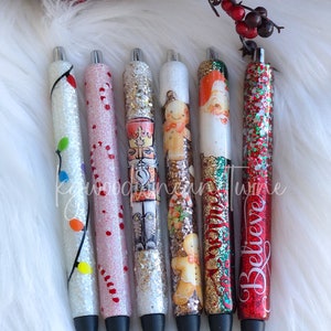 Christmas Glitter Pen | Holiday Glitter Pen | Santa Glitter Inkjoy Gel ...