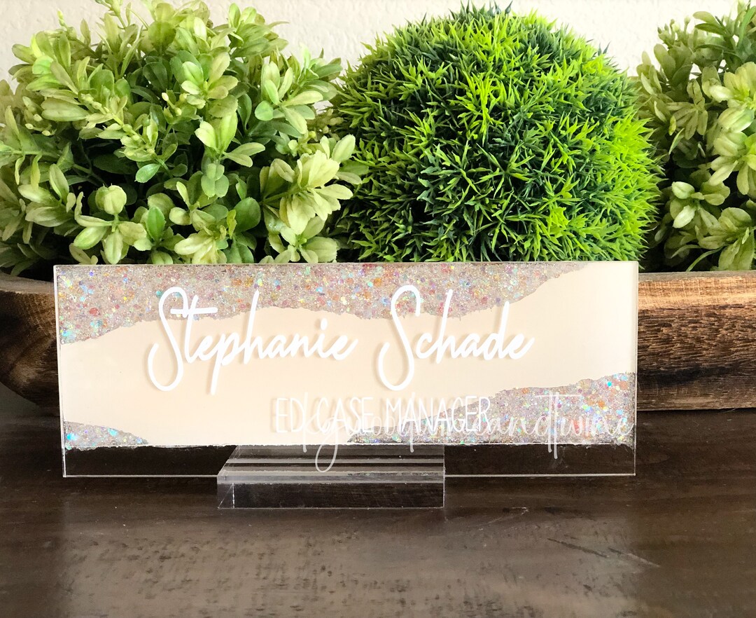 Personalized Name Plate | Glitter Name Plate | Desk Name Plate | Office ...