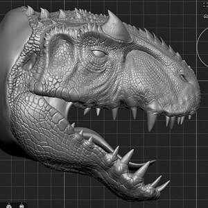 Indominus Rex Head 3D Model for 3D Printing, Art Dolls, Sculpting, Toys ...