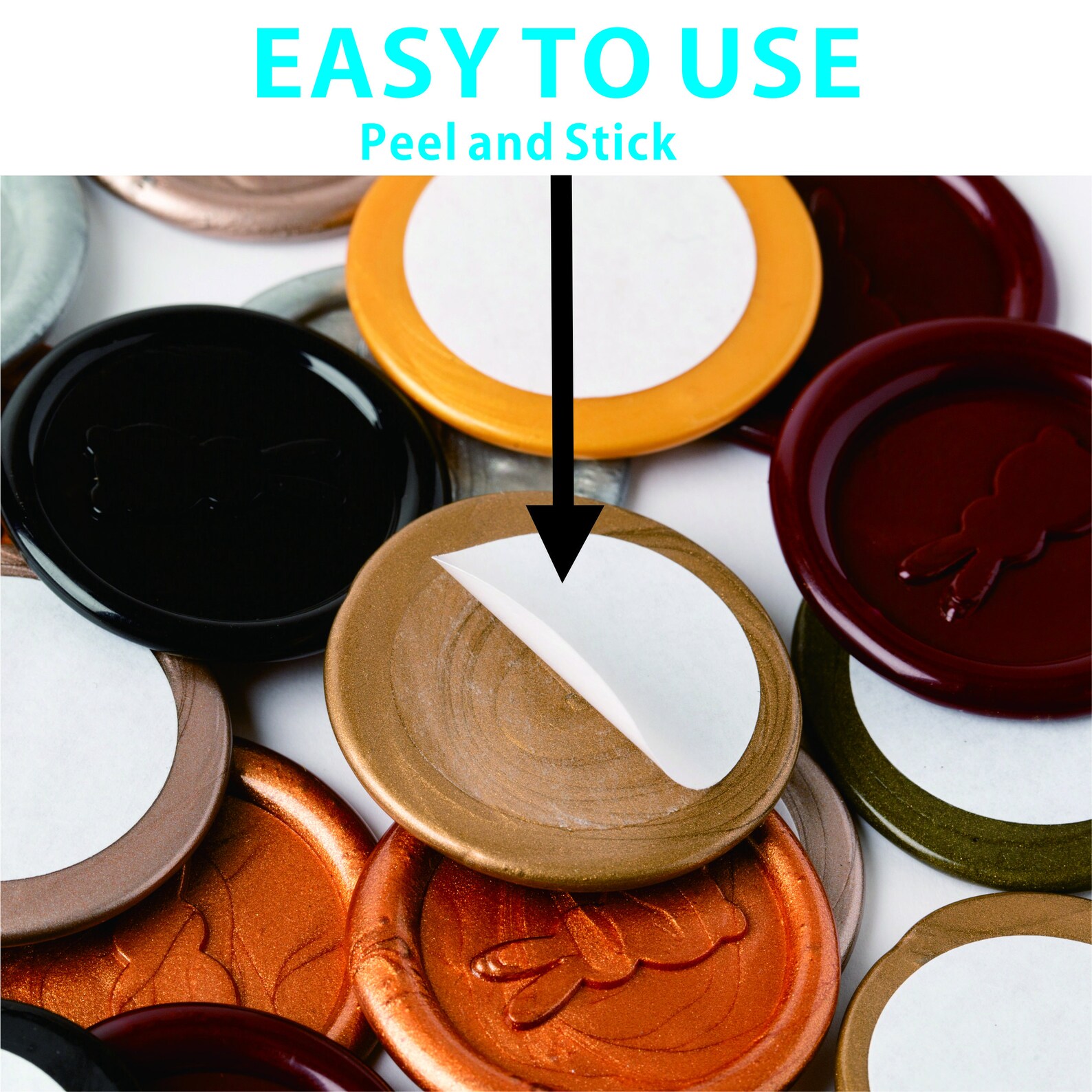 Initial Self Adhesive Wax Seals, Personalized Monogram Letter Wax Seal ...