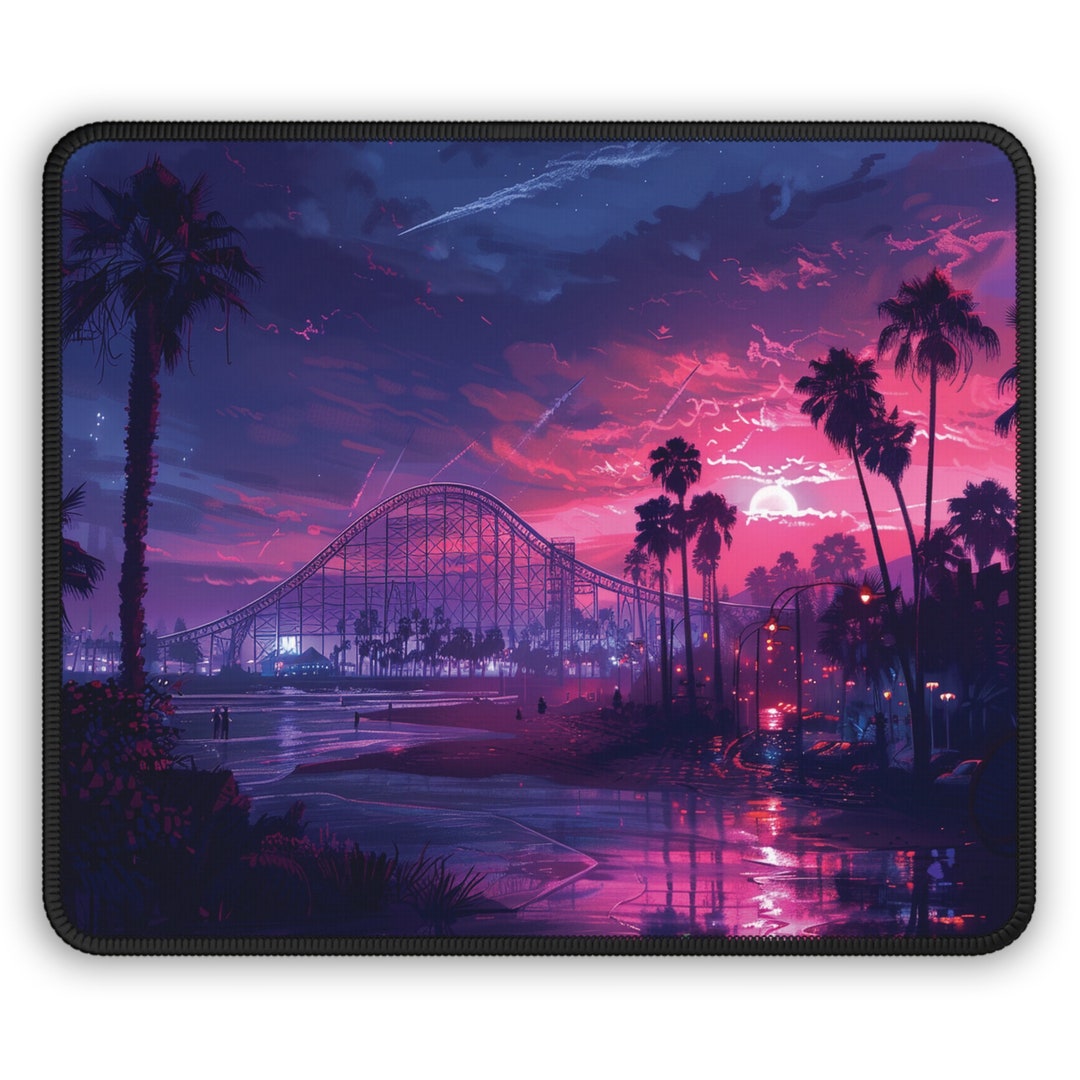 Rollercoaster Sunset Gaming Mouse Pad - Etsy