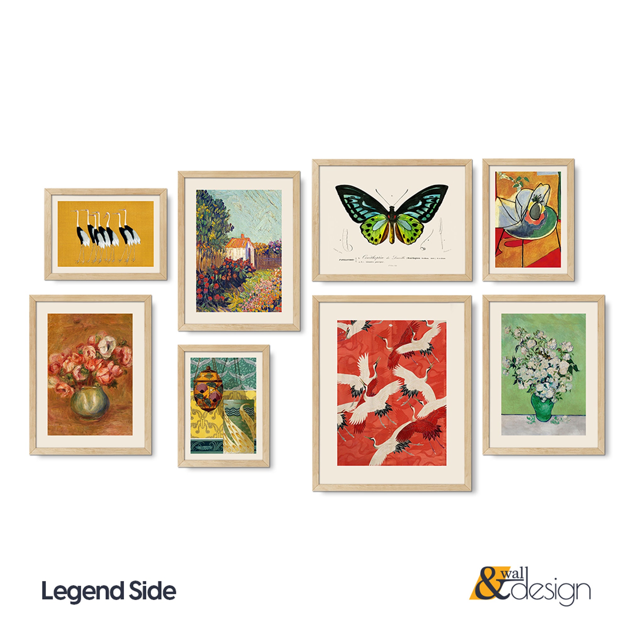 Eclectic Gallery Wall Art Set FRAMED With Maximalist Fine Art Prints ...