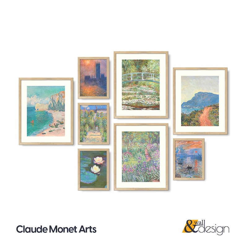 Claude Monet Wall Art Print Set, Gallery Wall Set Print Poster Collage ...