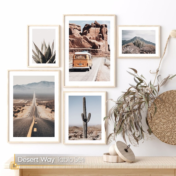 FRAMED Gallery Wall Art Set of 5 Arizona Desert Prints Grand - Etsy