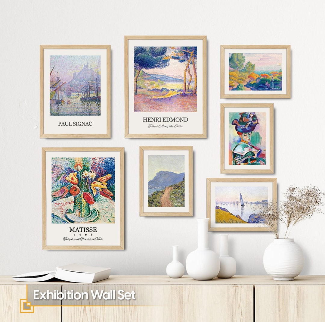 Neo Impressionist Gallery Wall Set FRAMED Exhibition Wall Art Framed ...