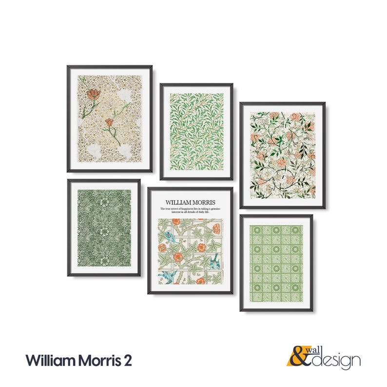 William Morris Print Art Set FRAMED 6 Piece Framed Posters - Etsy