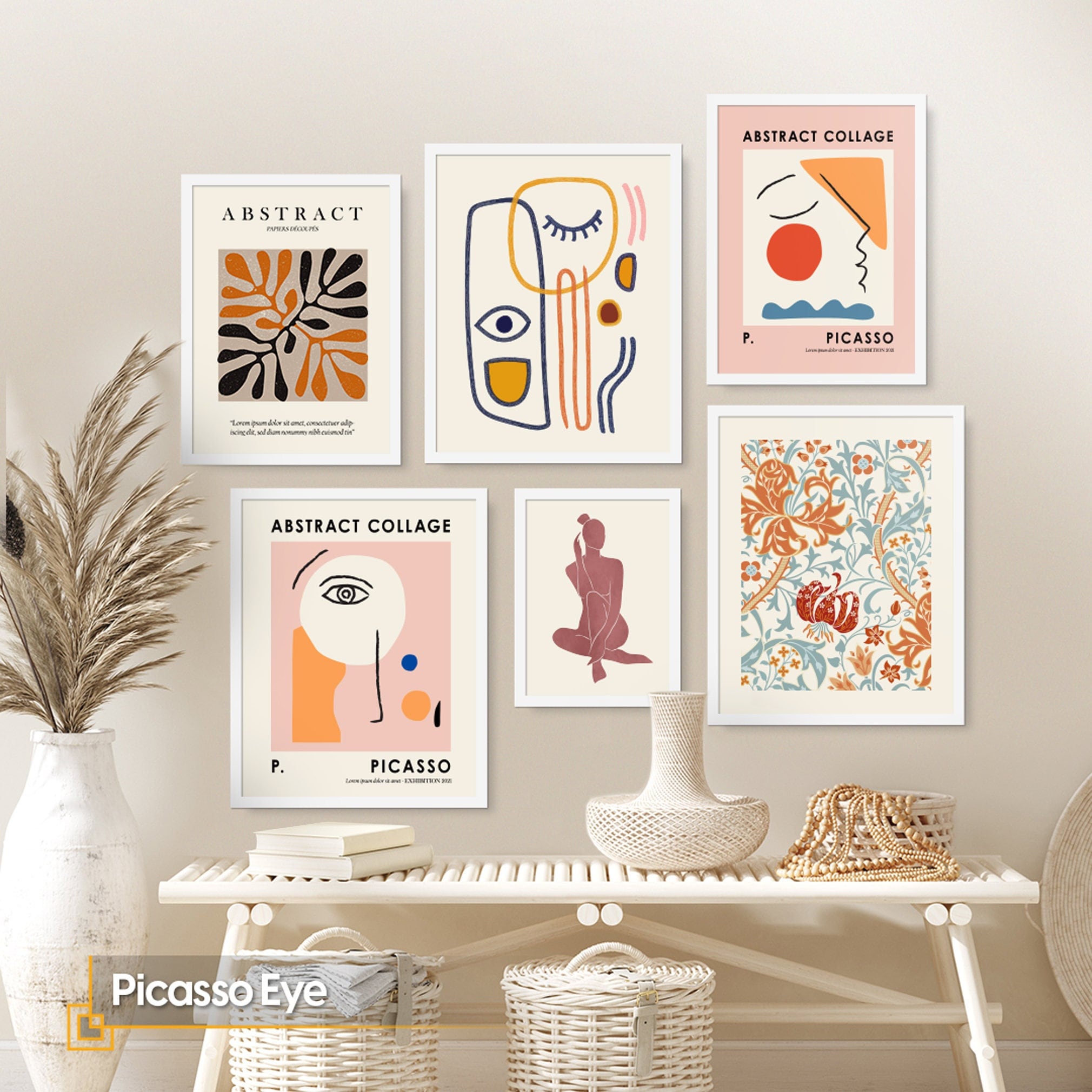 Printable Abstract Wall Art Prints Set Abstract Print Wall | Etsy