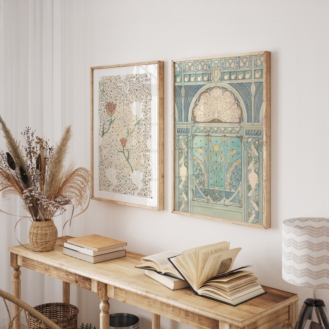 Framed Vintage Wall Art Set of 2 William Morris Artworks Ready to Hang ...