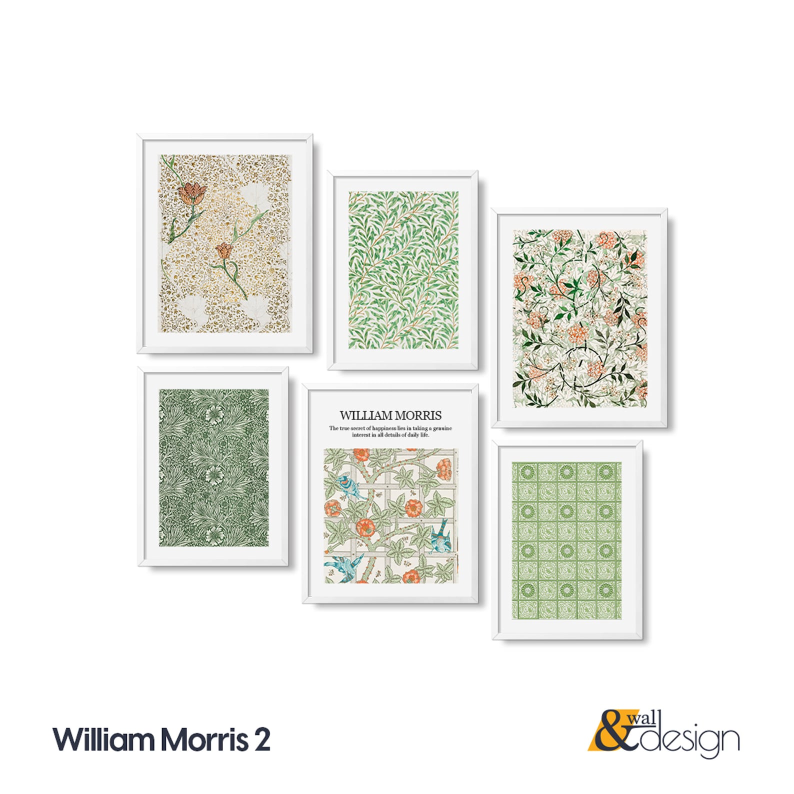William Morris Print Art Set FRAMED 6 Piece Framed Posters - Etsy