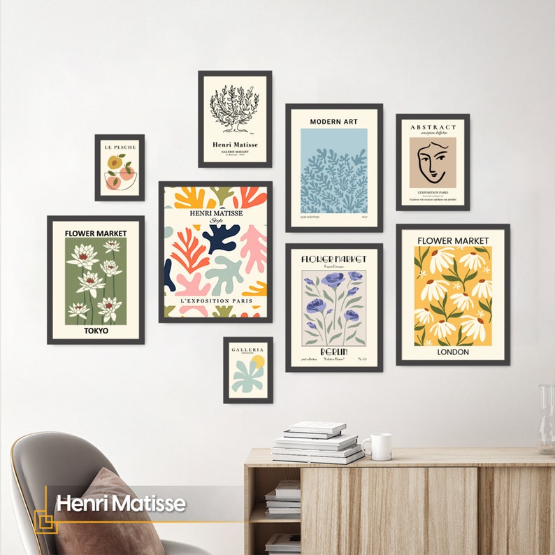 Matisse Gallery Wall Art Set FRAMED Museum Floral Framed | Etsy