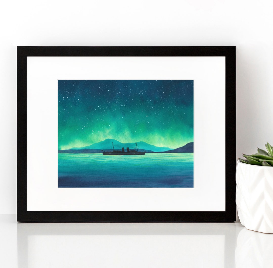 Waverley Near Isle of Arran, Scotland wall Decor 14x11 Framed Fine Art ...