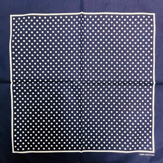 Navy Blue Polka Dot Border