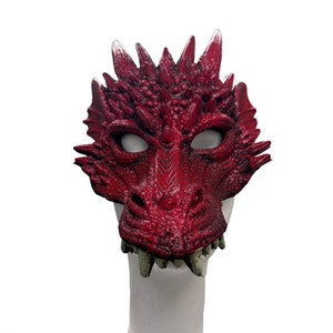 Halloween Red Dragon Head Fancy Dress Cosplay Masquerade 3D Costume ...