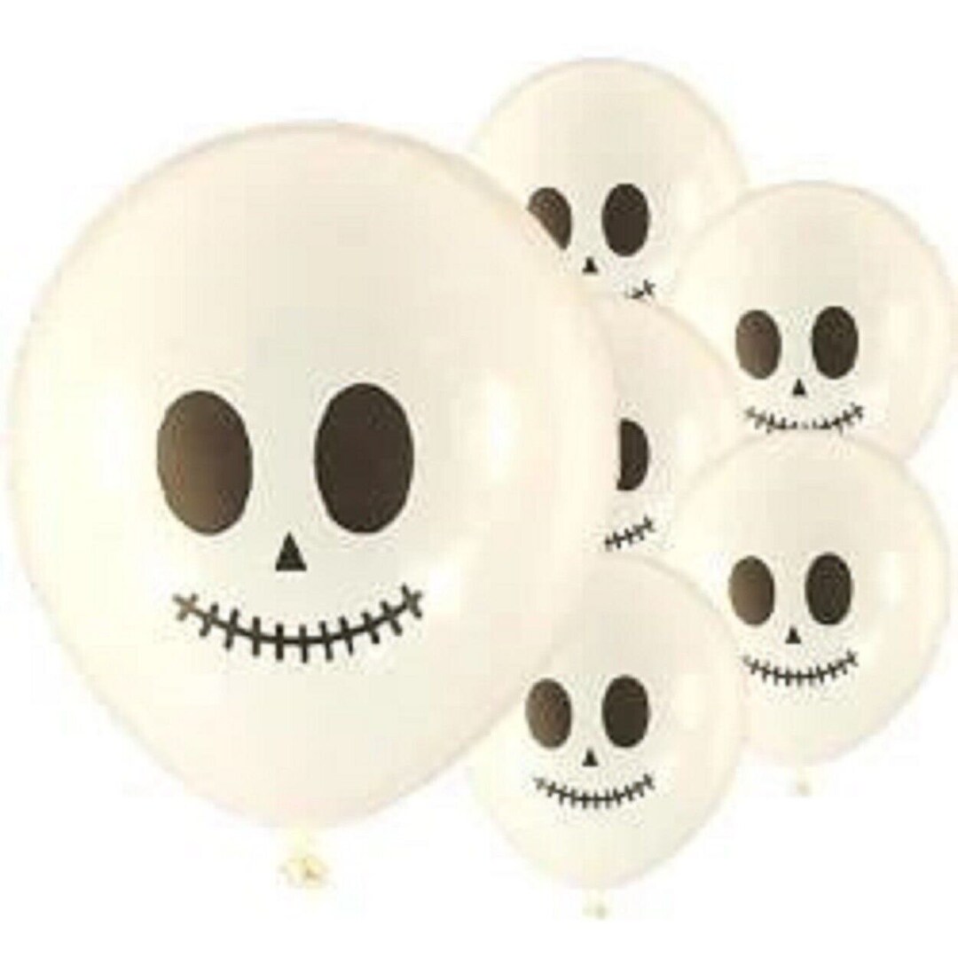 Pack of 15 White Skeleton Balloons Halloween Decoration Party - Etsy