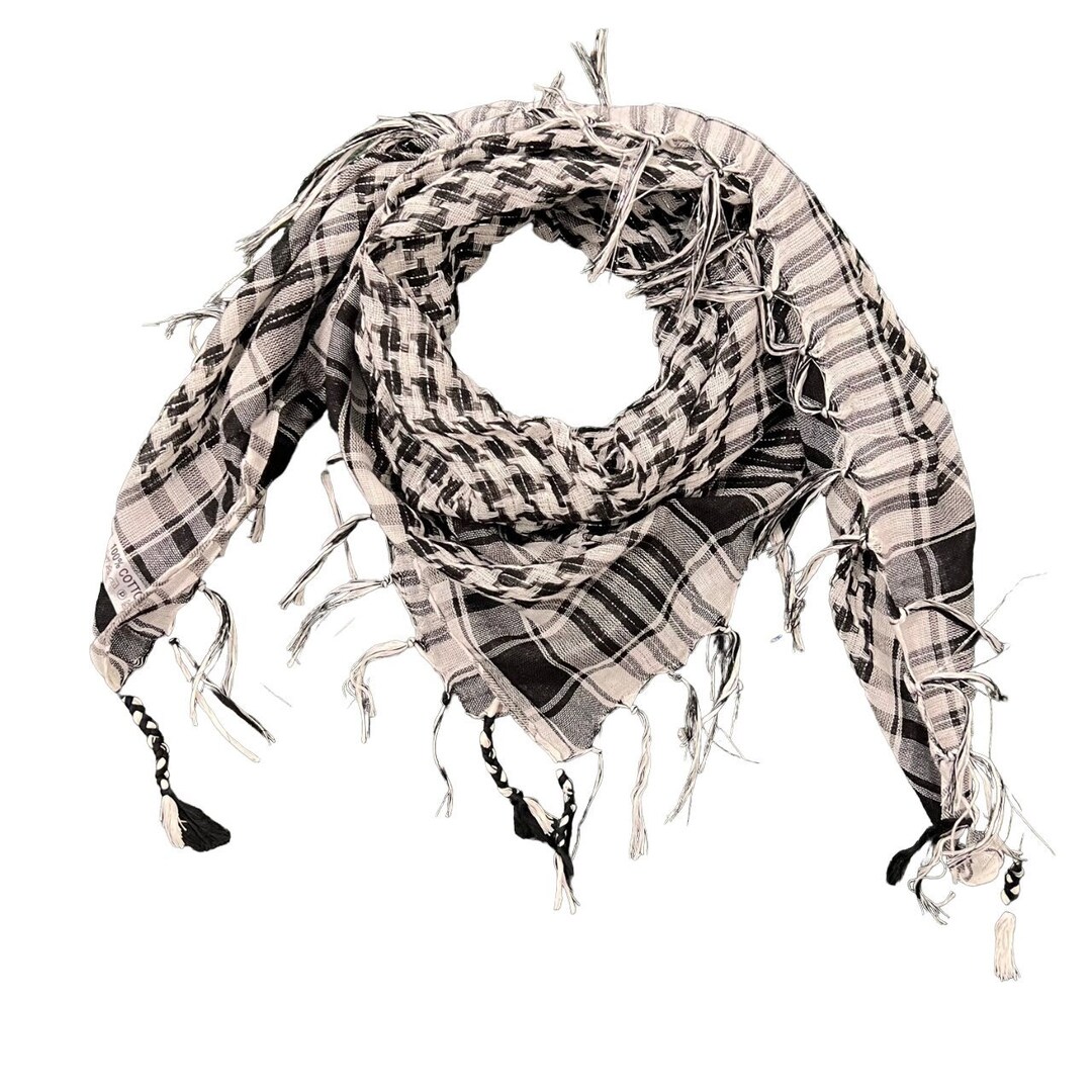 Black White Desert Yashmagh Keffiyeh Shemagh Ghutrah Scarf - Etsy