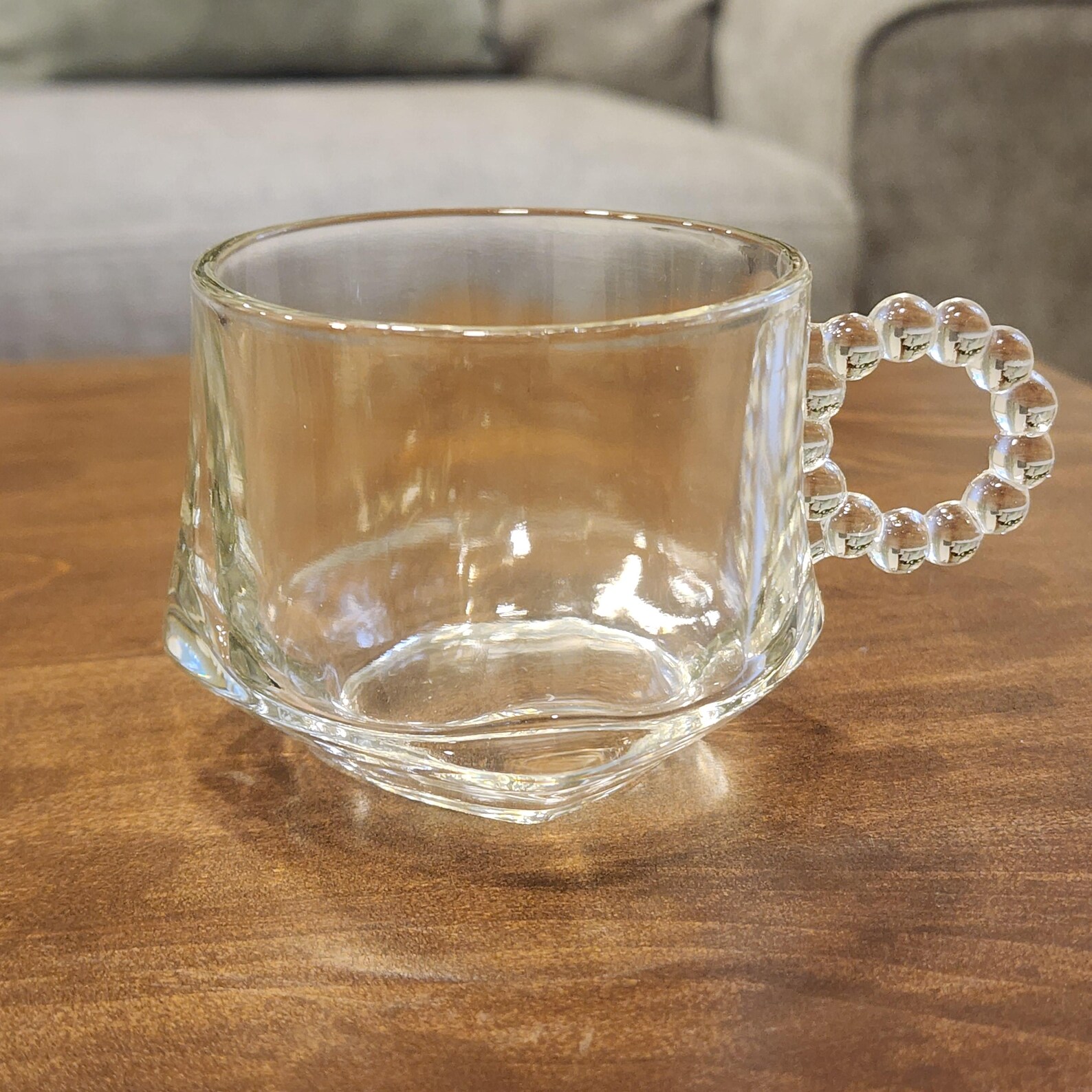 Vintage Hazel Atlas Sip N Smoke Ball Rib Glass Luncheon Snack Cup Plate ...