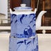 Arita Blue and White Chinese Quail Porcelain Teapot and Warmer - Etsy