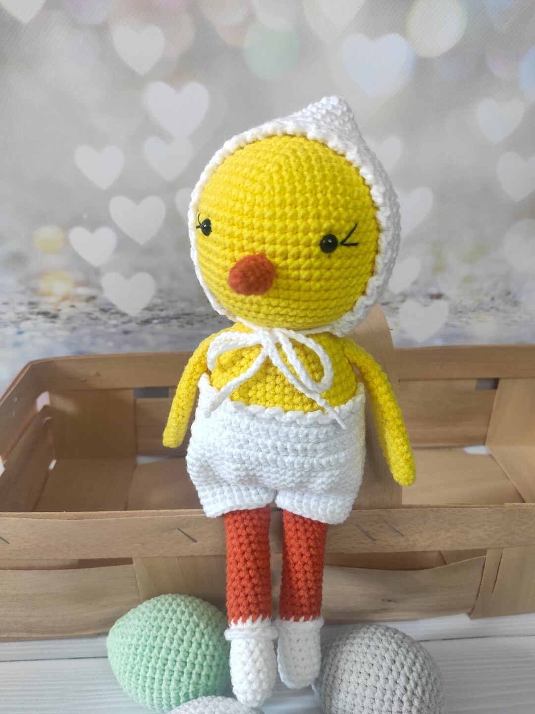 Handmade Crochet Chicken Plush Toy: Cotton Amigurumi (25cm) - Etsy