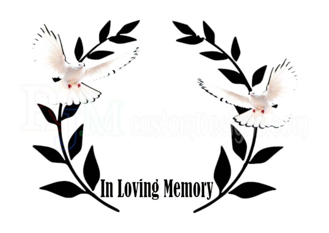 Memorial Picture Template Funeral Sign of Digital Download Sublimation ...