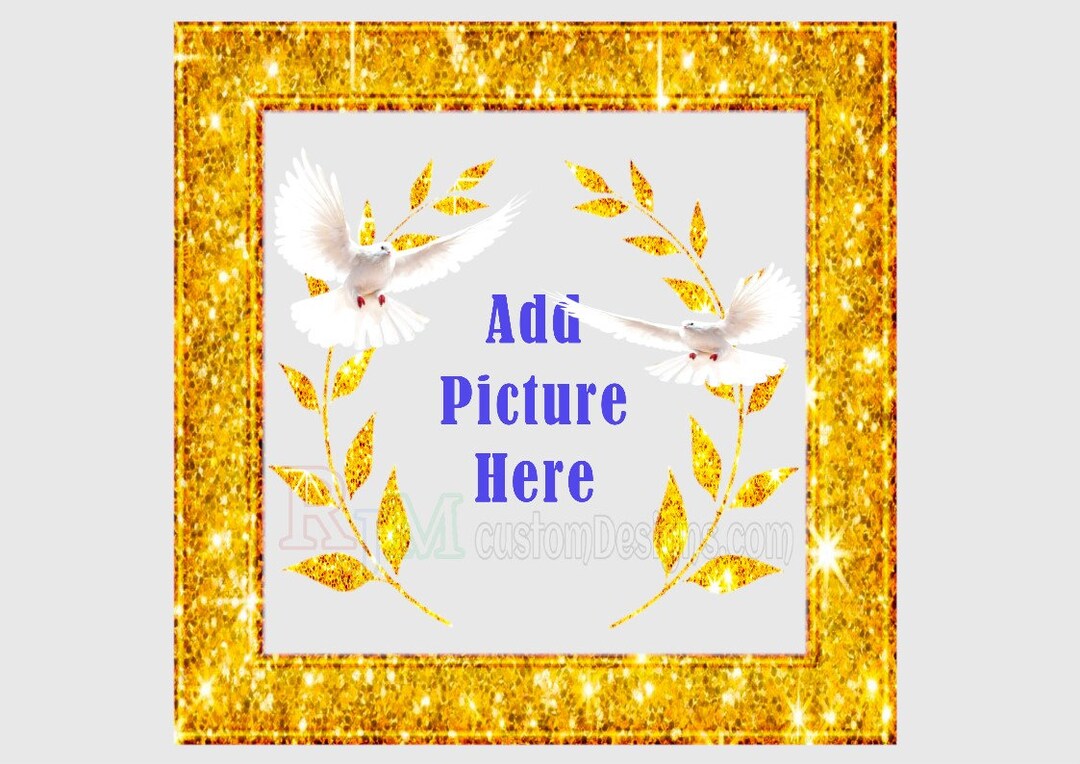 Memorial Picture Template in Memory of Doves Png Memorial Template RIP ...