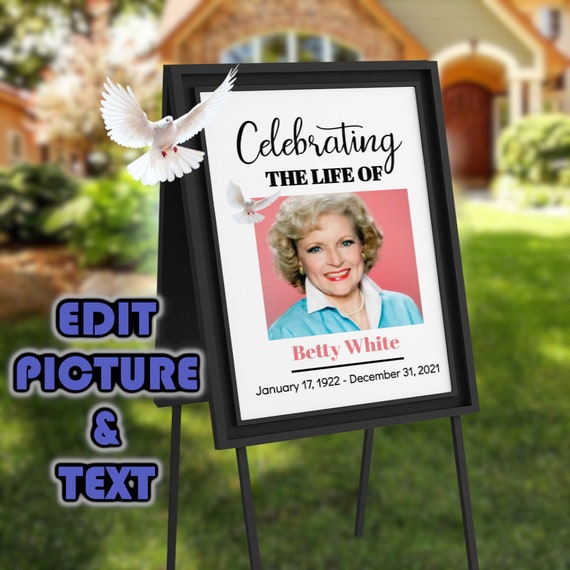 Funeral Welcome Sign Celebration of Life Digital Download - Etsy