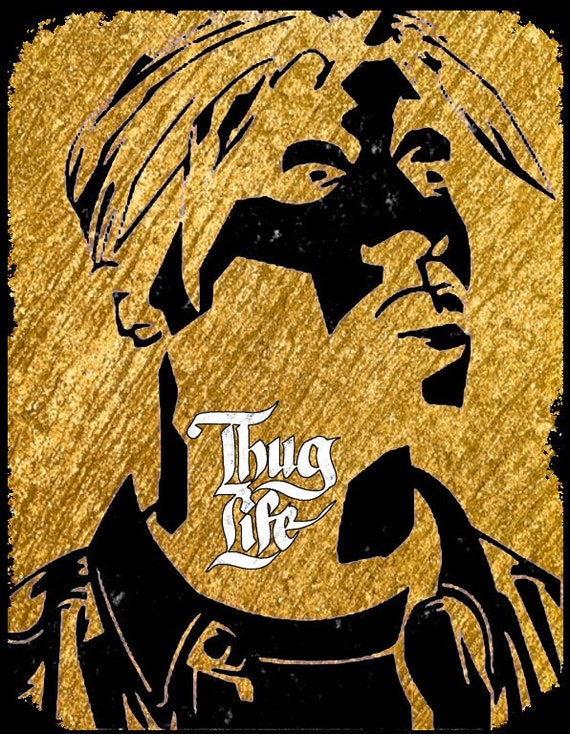 Thug Life Tupac Png Tupac Svg 2pac Shirt Print Template | Etsy