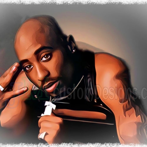 Drawing & Illustration Digital Digital download Template DTG DTF Tupac ...