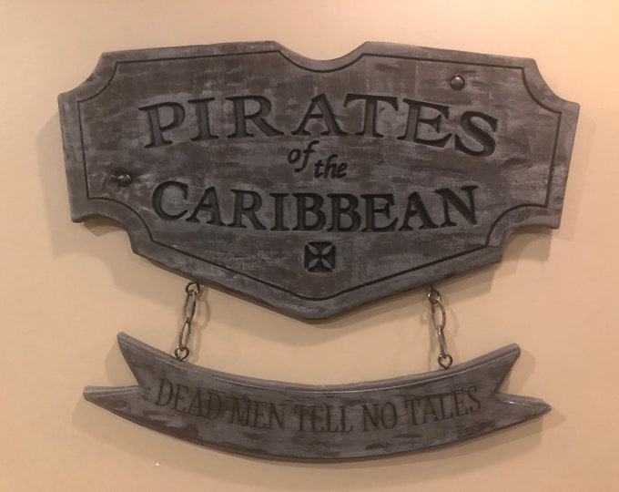 Disney Pirates of the Caribbean Ride Sign Limited Edition - Etsy