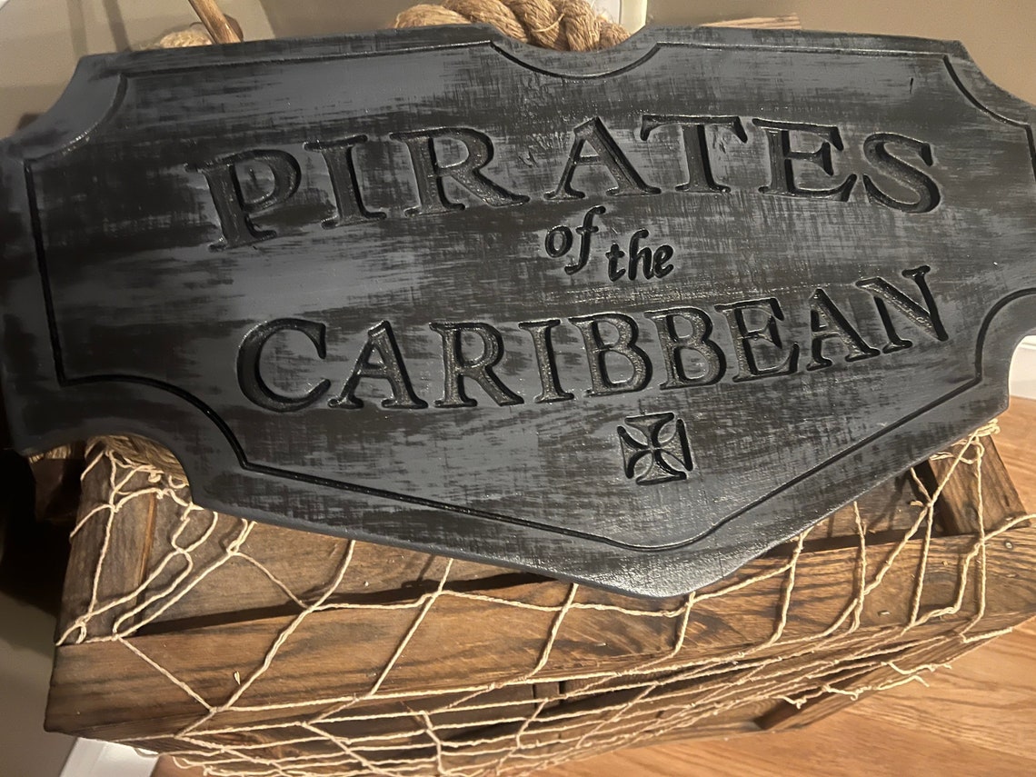 Disney Pirates of the Caribbean Ride Sign Black Pearl Edition - Etsy
